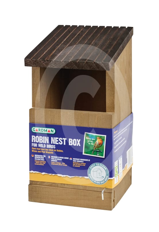 Nichoir Rouge-gorge - L.13,5 x l.12 x H.24 cm - Gamm vert