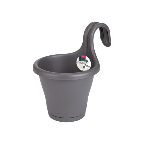 Pot pour plante Corsica simple anthracite Ø 27 x H.26 cm - Gamm vert