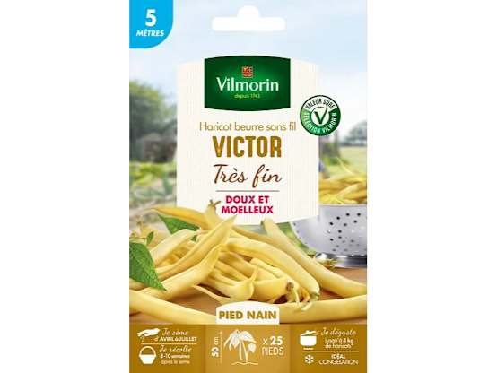 Sachet de graines d'Haricot Victor - Série 5 m - 30 g - VILMORIN - Gamm ...