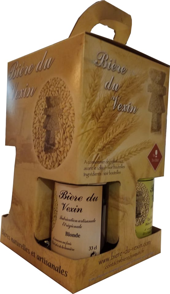Coffret Bières du Vexin 3 bouteilles 33cl + 1 verre - Gamm vert
