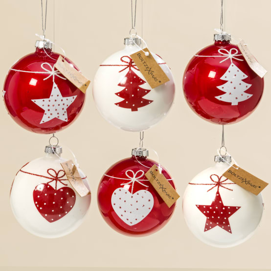 Décoration Boule à Suspendre 6 Assortiments L 8 X L 8 X H 8 Cm Gamm Vert