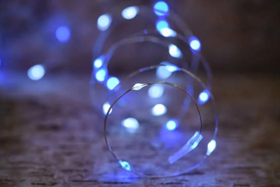 Guirlande à micro LED blanches et bleues L.4 m - Gamm vert