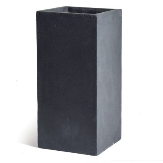 Pot carré haut Gris - L.40 x l.40 x H.80 cm - Gamm vert