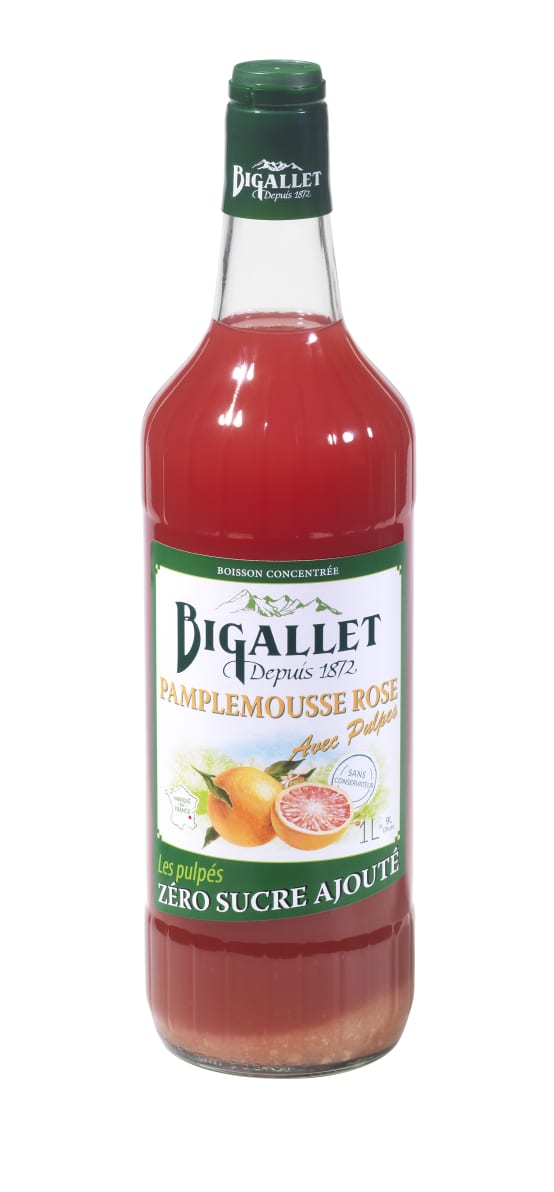 Sirop "Les Pulpés" pamplemousse 1 L - Bigallet - Gamm vert