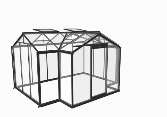 ACD Pro - Orangerie Prestige Aurélie en aluminium 10,26 m2 - Gamm vert
