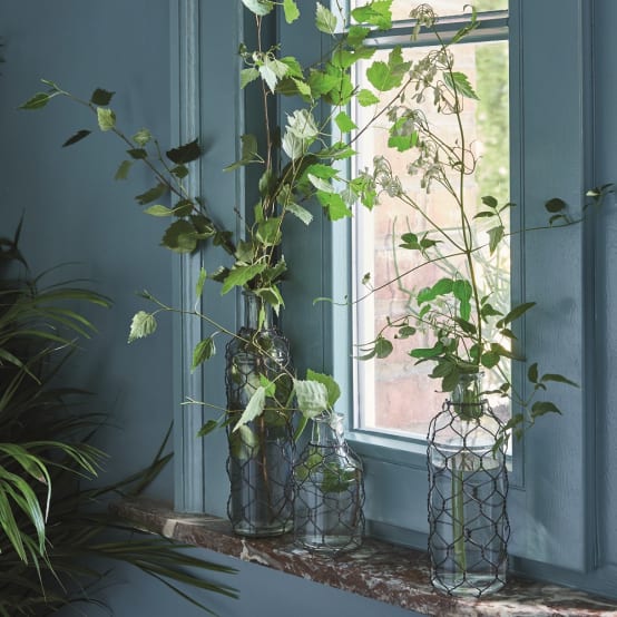 Soliflore verre transparent Ø.6,5 x H.13 cm - Gamm vert