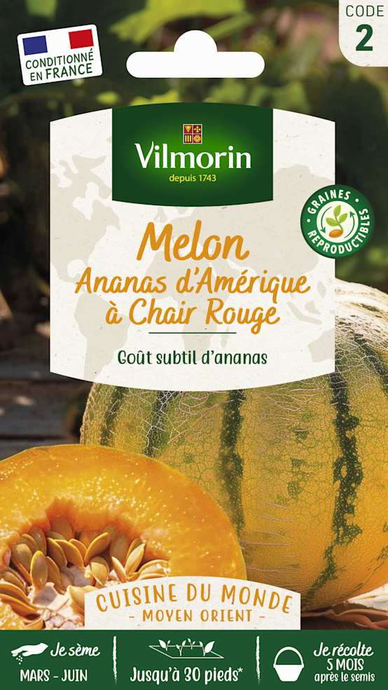 Melon Ananas serie 2 sachet graines 3 g - Vilmorin - Gamm vert