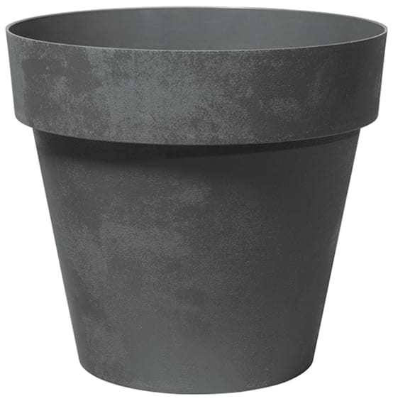 Pot pour plantes Vaso Like anthracite - L.22 x l.22 x H.20 cm - Gamm vert