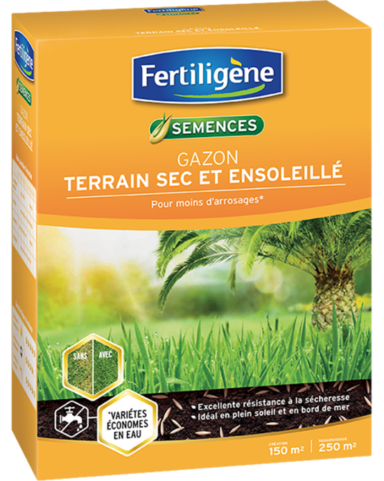 Gazon Terrain Sec et Ensoleillé 150m² 3,75kg - Gamm vert