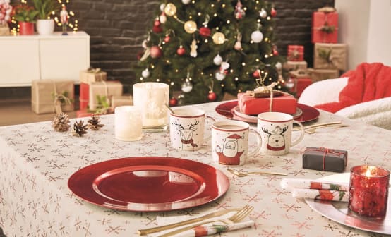 Kaemingk - Mug porcelaine à motif L.12 x l.8,5 x H.9 cm - Gamm vert