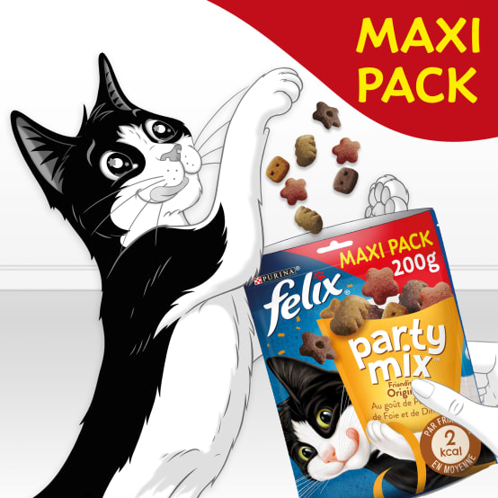 Biscuits chat Party Mix Poulet Foie Dinde 200 g - FELIX - Gamm vert