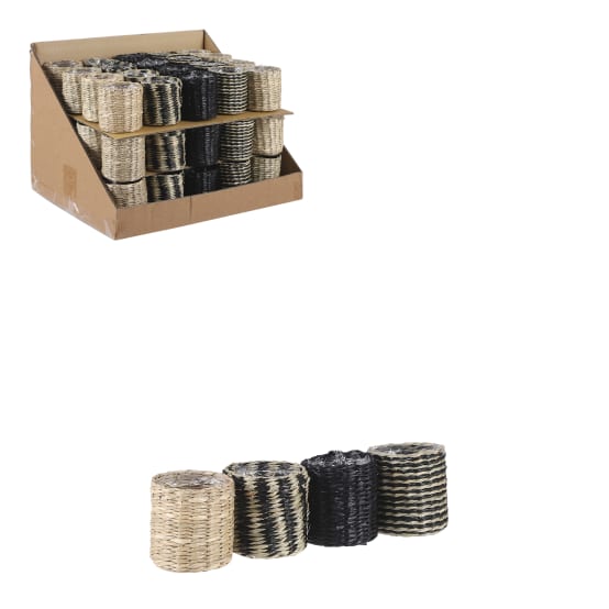 Alexis pot ronde 4 Ass display 60 pieces -zostere-Noir- h7xd7cm - Gamm vert