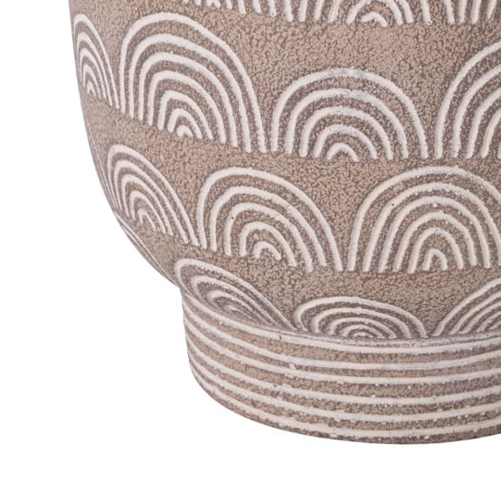 Cache pot en ciment Ø.18 x H.16 cm - Gamm vert