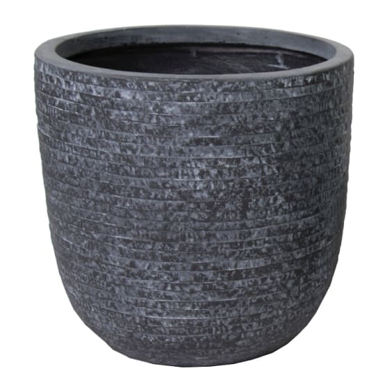 Pot rond egg Utah graphite Ø.55 x H.51 cm - Gamm vert