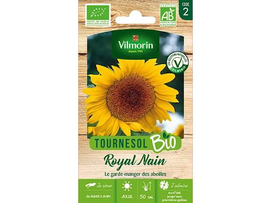 Tournesol Royal Nain - BIO serie 2 sachet graines 2 g - Vilmorin - Gamm ...