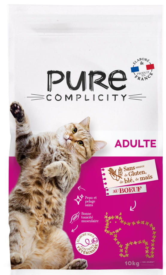 Croquettes chat au boeuf 10kg - Pure Complicity - Gamm vert