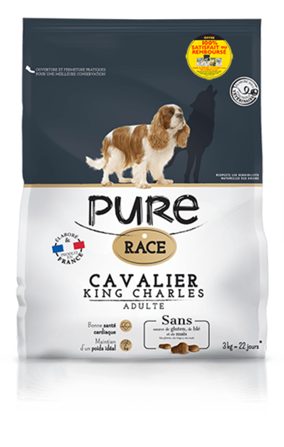 Pure Race - Croquettes pour chien cavalier king charles 3 kg - Gamm vert