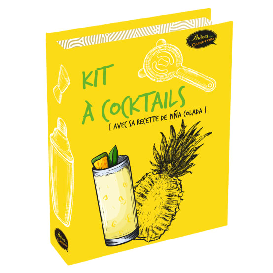Kit à cocktails métal coffret cadeau Pina Colada - Gamm vert