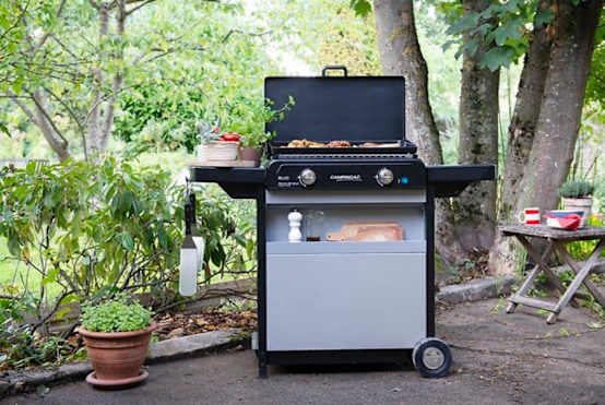 Plancha gaz sur chariot fonte émaillée BF EXLD – CAMPINGAZ - Gamm vert