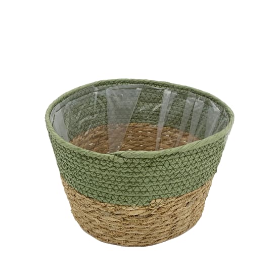 Cache-pot tressé vert Ø 25 cm - ECLOZ - Gamm vert