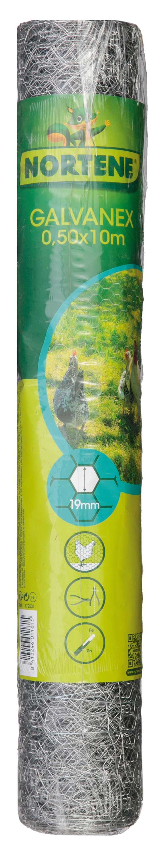 GALVANEX 19 Grillage métal galva triple torsion Metal 0,50x10m - Gamm vert