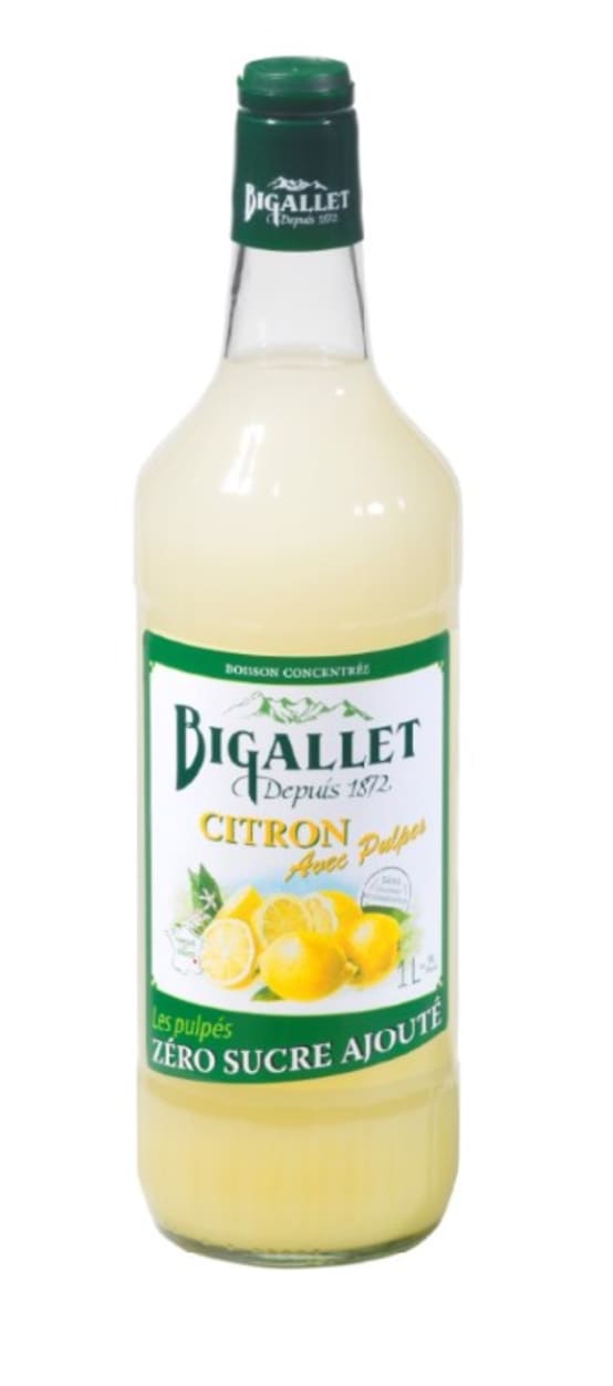 Sirop "Les pulpés" citron 1 L - Bigallet - Gamm vert