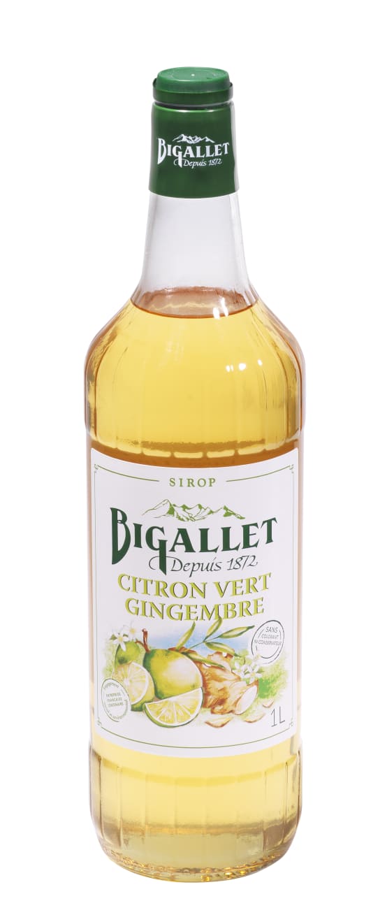 Sirop de citron vert - gingembre 1 L - Bigallet - Gamm vert