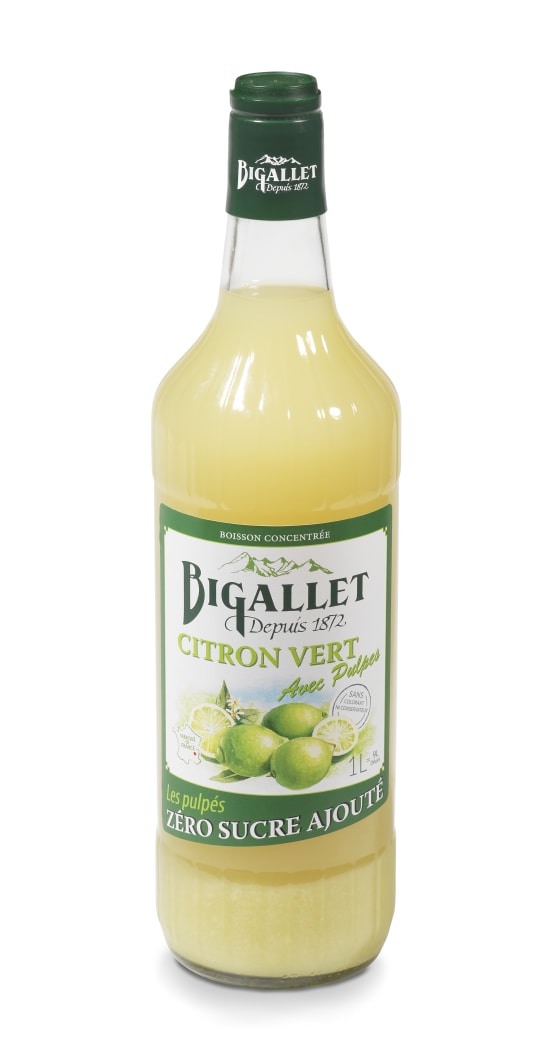 Sirop "Les pulpés" citron vert 1 L - Bigallet - Gamm vert