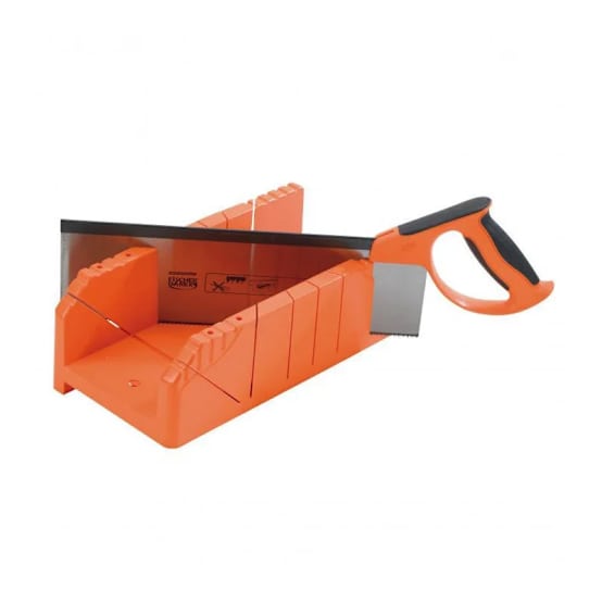 Boîte à onglet plinthes polystyrène + scie araser L350 X l120 X P75 mm ...