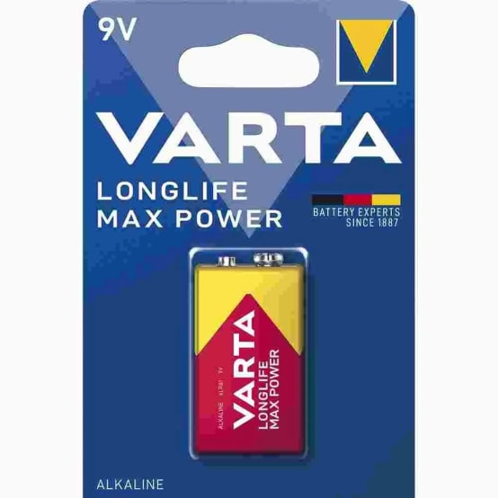 Pile Alcaline 9V LongLife Max Power - VARTA - Gamm vert