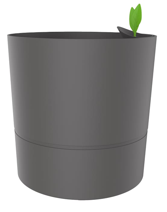 Pot Rond Plastique Anthracite - AQUADUO XL - Gamm vert