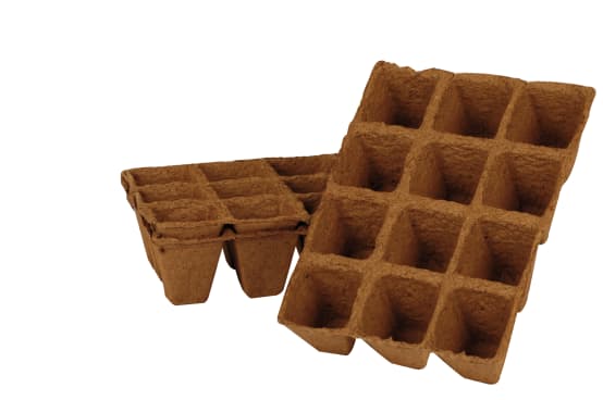 Lot de 36 godets biodegradable en plaque 4x5cm - Gamm vert