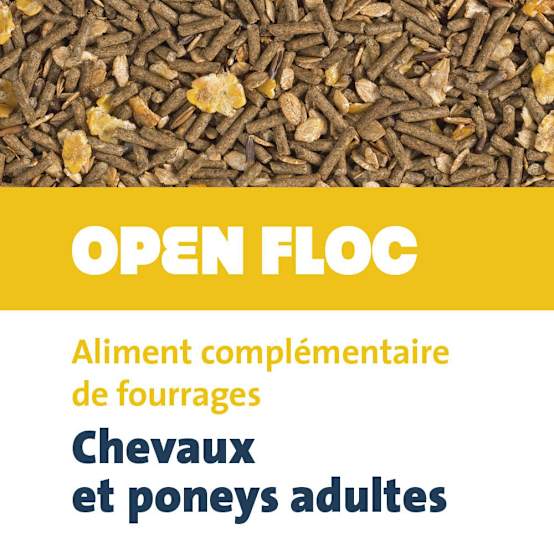 Aliment complémentaire pour Chevaux et Poneys OPEN FLOC 20 kg ...