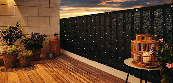 Brise vue avec LEDs intégrées - Ecloz - Gamm vert