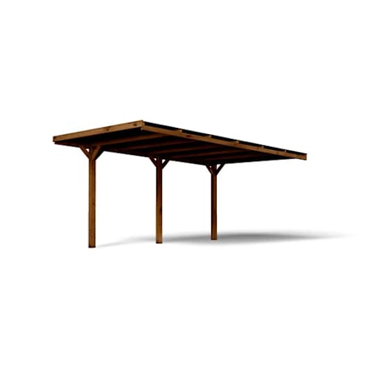 Carport Adossable 1 Voiture Pin - VICTOR - Gamm vert