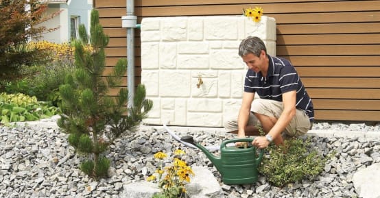 Récupérateur d'eau de pluie 300L collecteur et robinet inclus ...