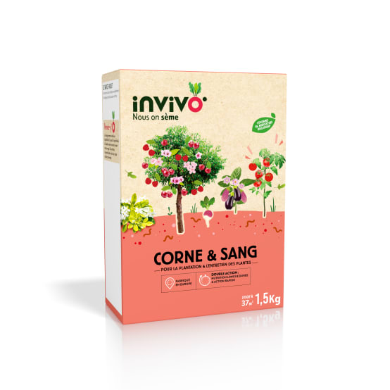 Engrais Corne & Sang Boîte 1,5kg - INVIVO Nous on sème - Gamm vert