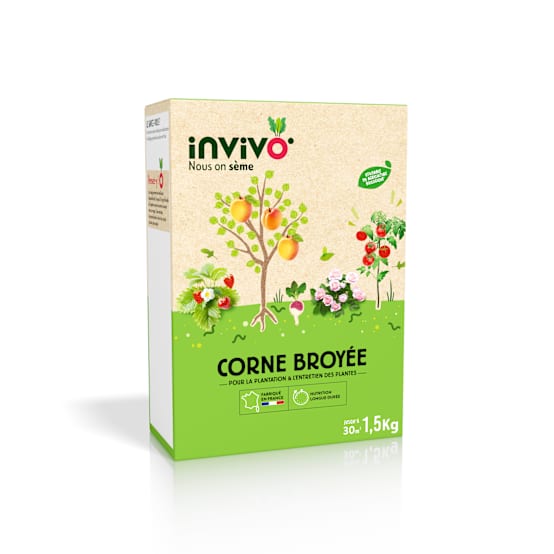 Engrais Corne broyée Boîte 1,5kg - INVIVO Nous on sème - Gamm vert