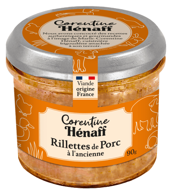 Rillettes de porc a l'ancienne Hénaff sélection 90g - Gamm vert