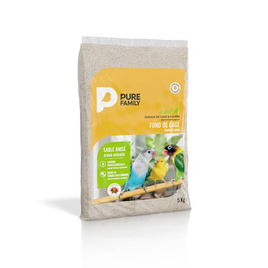 Fond de cage sable anis 5kg - Pure Family - Gamm vert