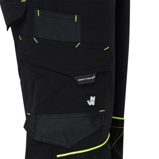 Pantalon de travail noir/jaune taille 48 - NORTH WAYS - Gamm vert