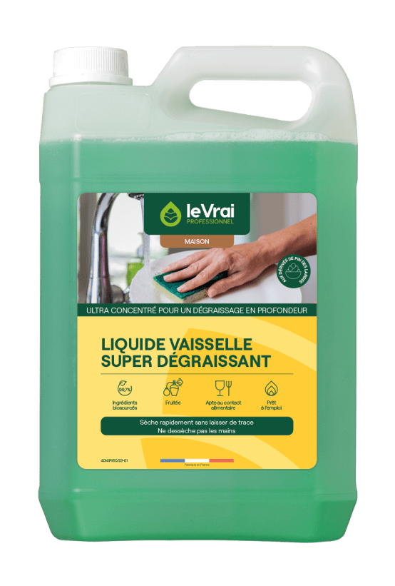 Liquide Vaisselle Super dégraissant 5L - Le Vrai Professionnel - Gamm vert