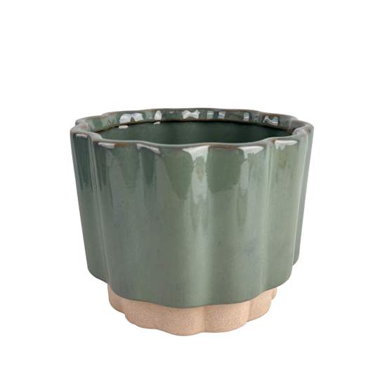 Cache-pot fleur vert - ECLOZ - Gamm vert