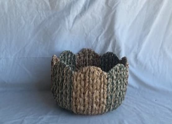 Panier bi-matière vert H. 24,5 cm - ECLOZ - Gamm vert