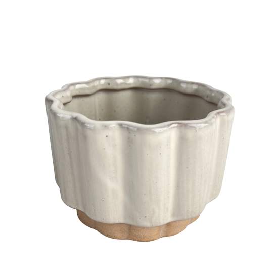 Cache-pot fleur beige - ECLOZ - Gamm vert