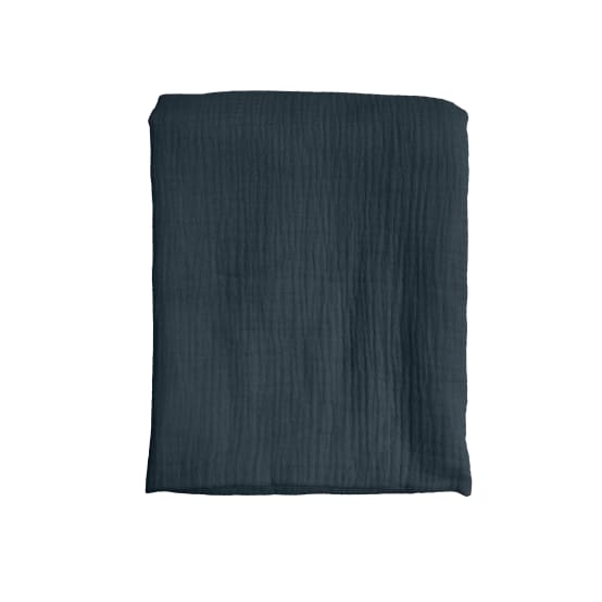 Plaid gaze de coton bleu - ECLOZ - Gamm vert