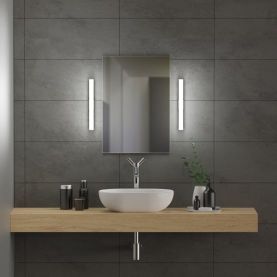 Applique murale LED S14 noire, 3 modes de fixation, 500 Lumens, CCT ...