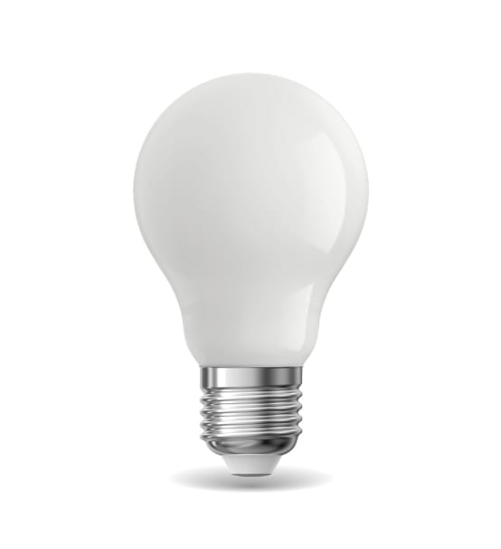 Ampoule Filament LED A60 Opaque, culot E27, 806 Lumens, équivalence 60W, 2700K, Blanc chaud ...