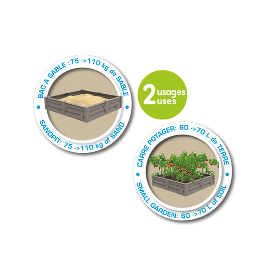 Bac Square Garden Smoby - Gamm vert