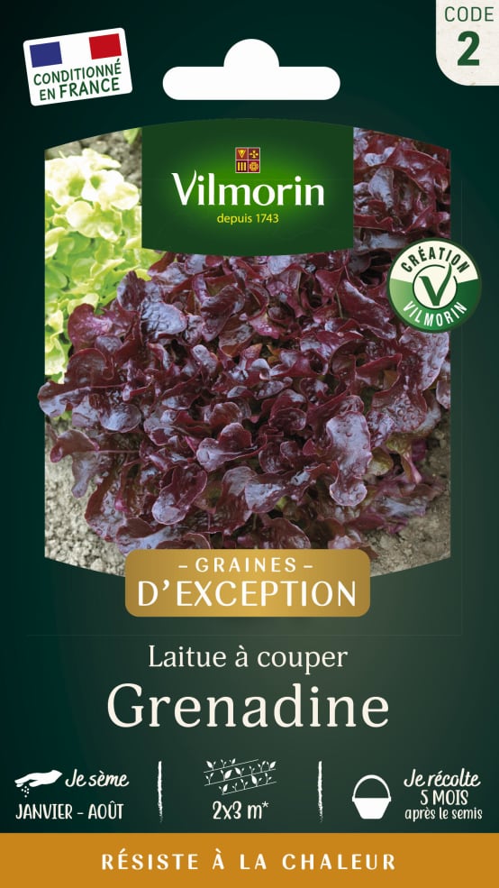 Laitue Grenadine serie 2 sachet graines 1 g - Vilmorin - Gamm vert